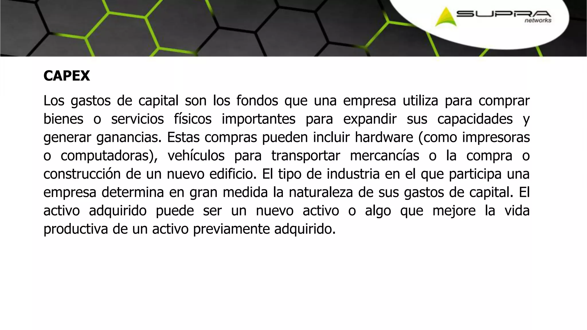 CAPEX y OPEX: Diferencias y beneficios | PDF