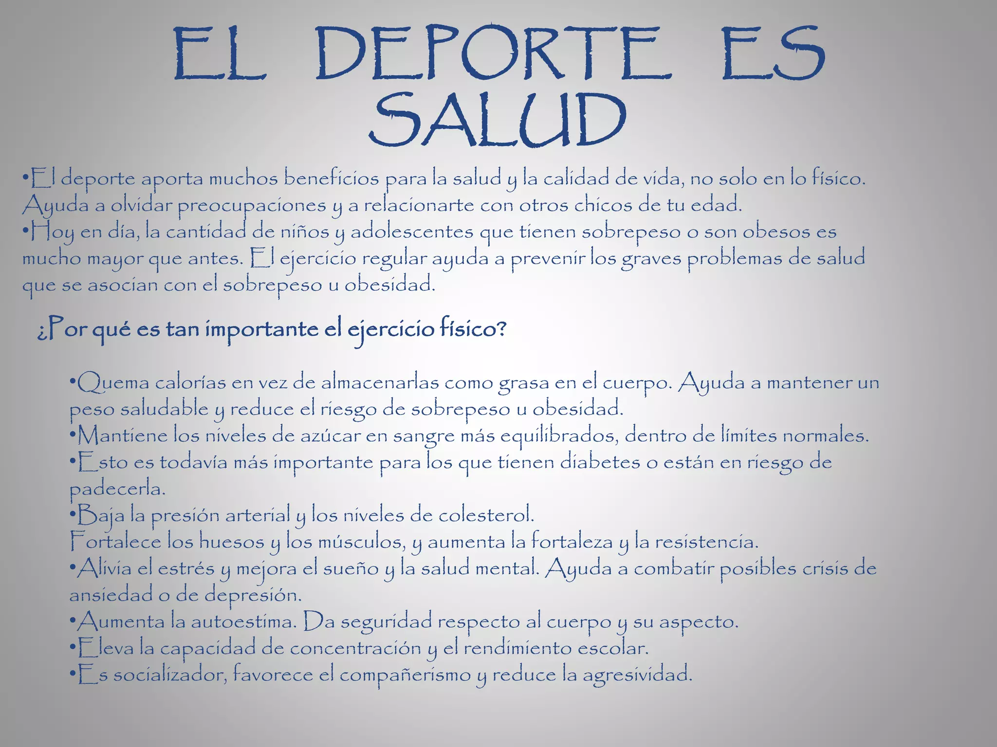Beneficios de la practica del deporte | PPT
