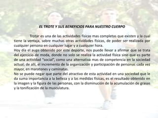 Beneficios del trote | PPTX