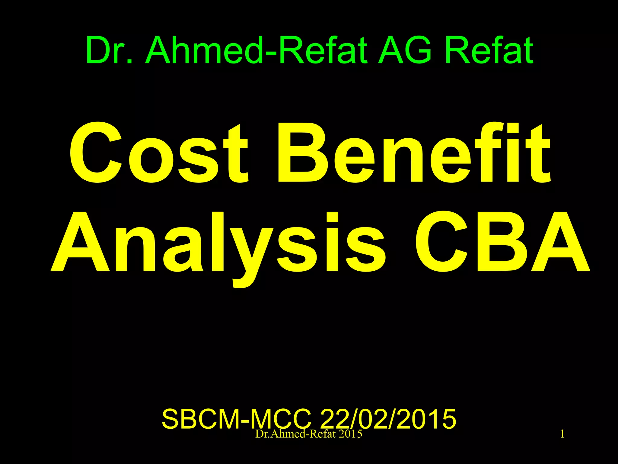 Benefit cost analysis bca | PDF