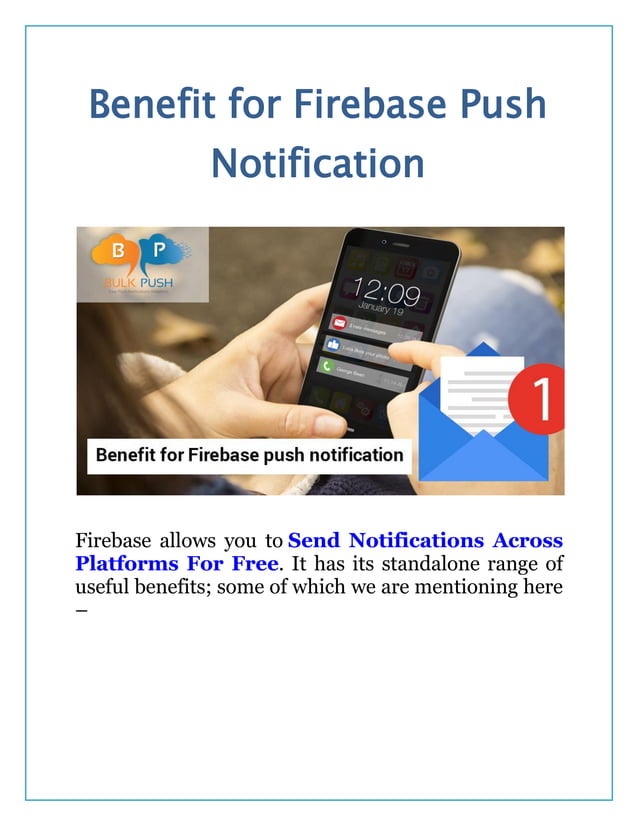 Benefit for firebase push notification | PDF | Free Download