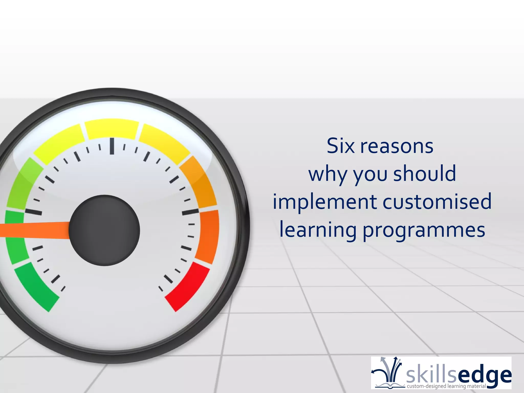 Benefiting from customised training | PPT