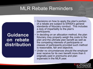 Healthcare Reform and MLR Update | PPT