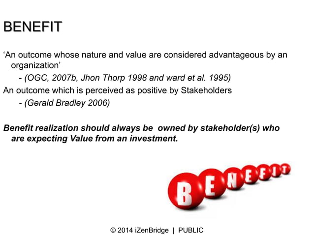 Benefit Realization Management iZenBridge | PPT