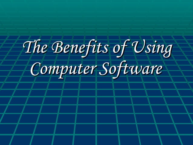 Benefits Of Computer Software | PPT | Shareware and Freeware | Computer ...