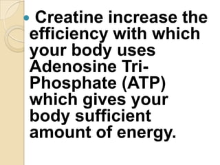 Benefits of-creatine | PPTX | Nutrition | Healthy Living