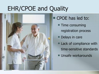 Benefits Of EHR/CPOE | PPT