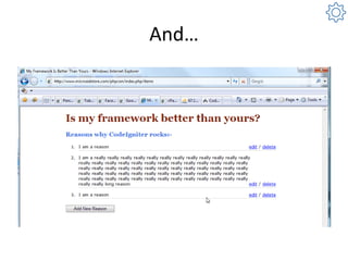 Benefits of the CodeIgniter Framework | PPT