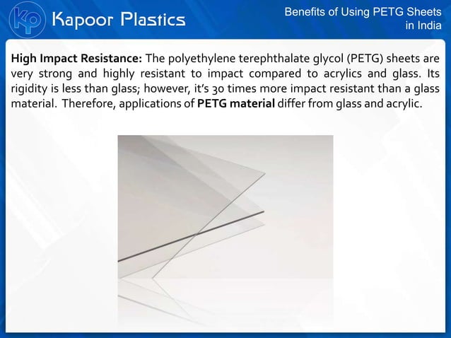 Benefits of Using PETG Sheets in India | PPT