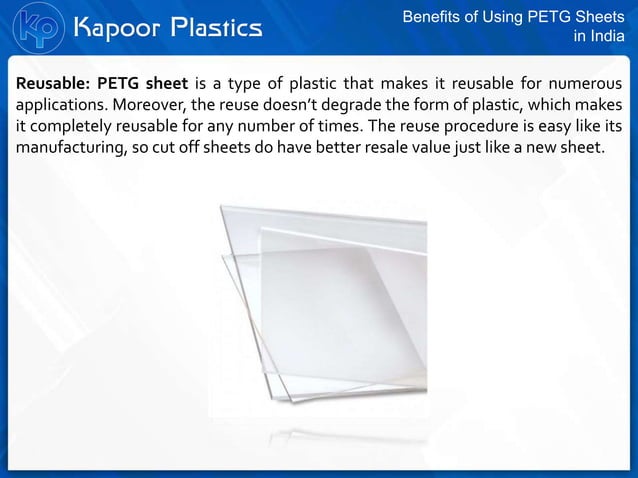 Benefits of Using PETG Sheets in India | PPT