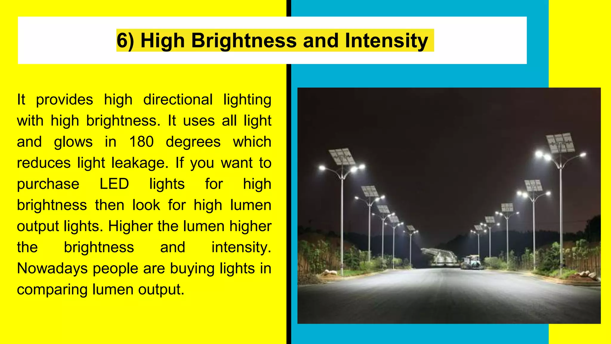 Benefits and advantages of led lights ppt | PPTX