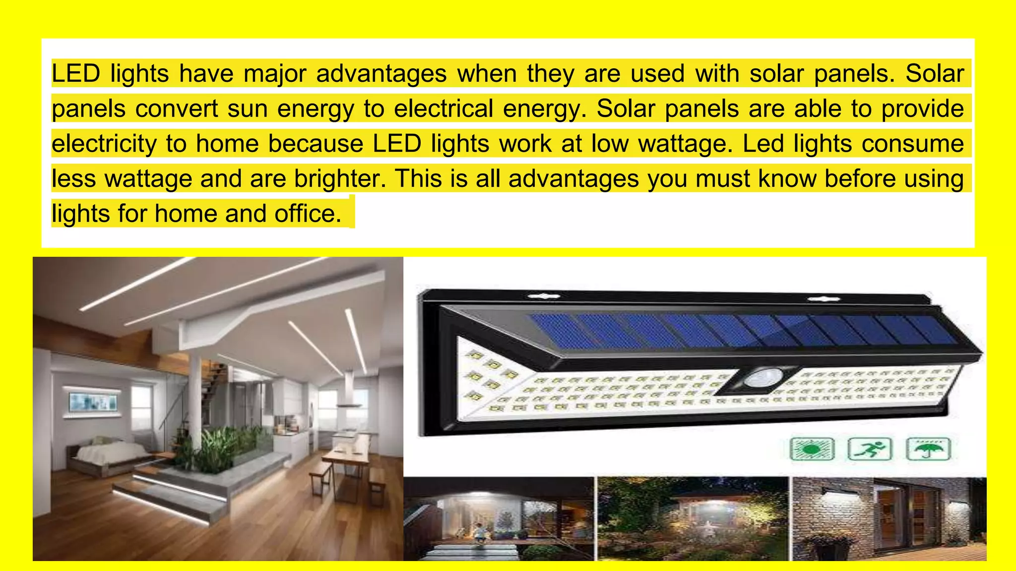 Benefits and advantages of led lights ppt | PPTX