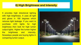 Benefits and advantages of led lights ppt | PPTX