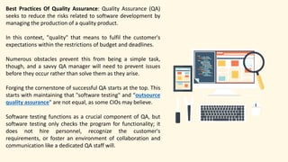 Benefits and best practices outsource quality assurance | PPTX