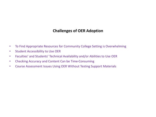 Benefits and challenges of oer | PPTX