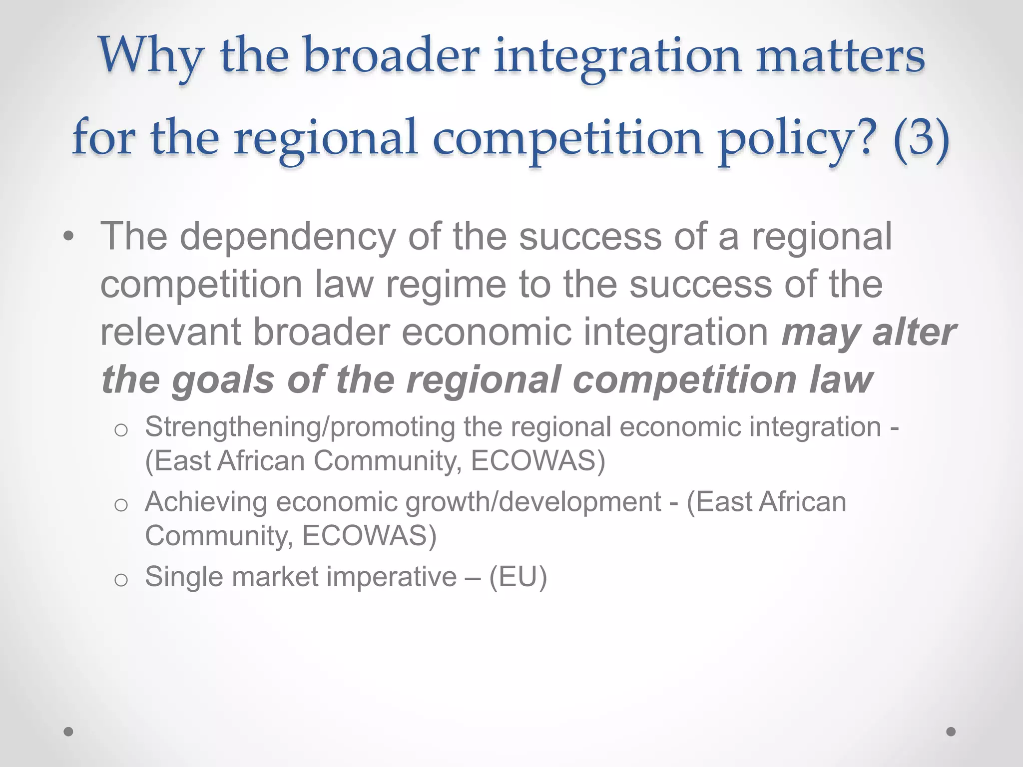 Benefits and challenges of regional competition agreements – BOTH ...