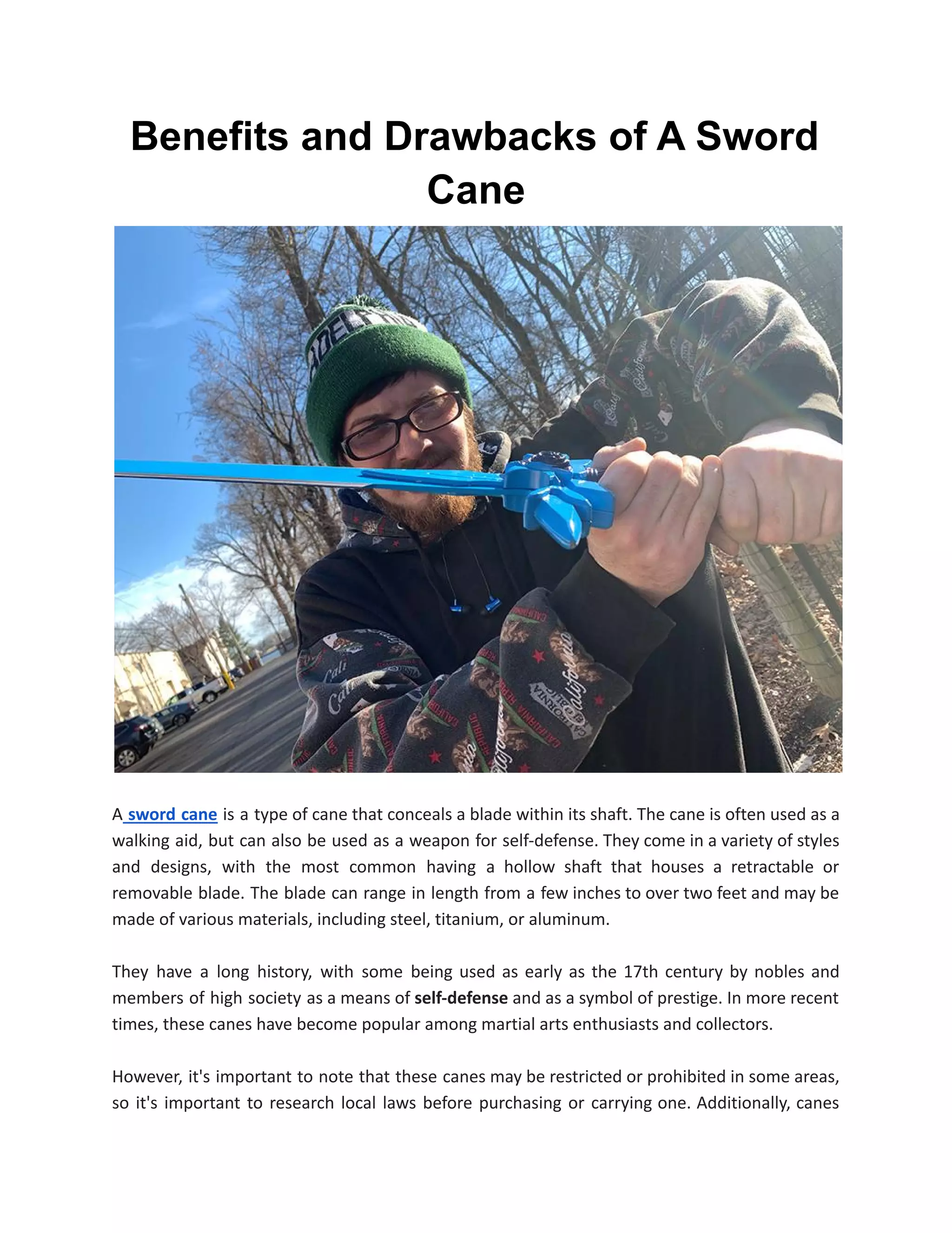 Benefits and Drawbacks of A Sword Cane | PDF