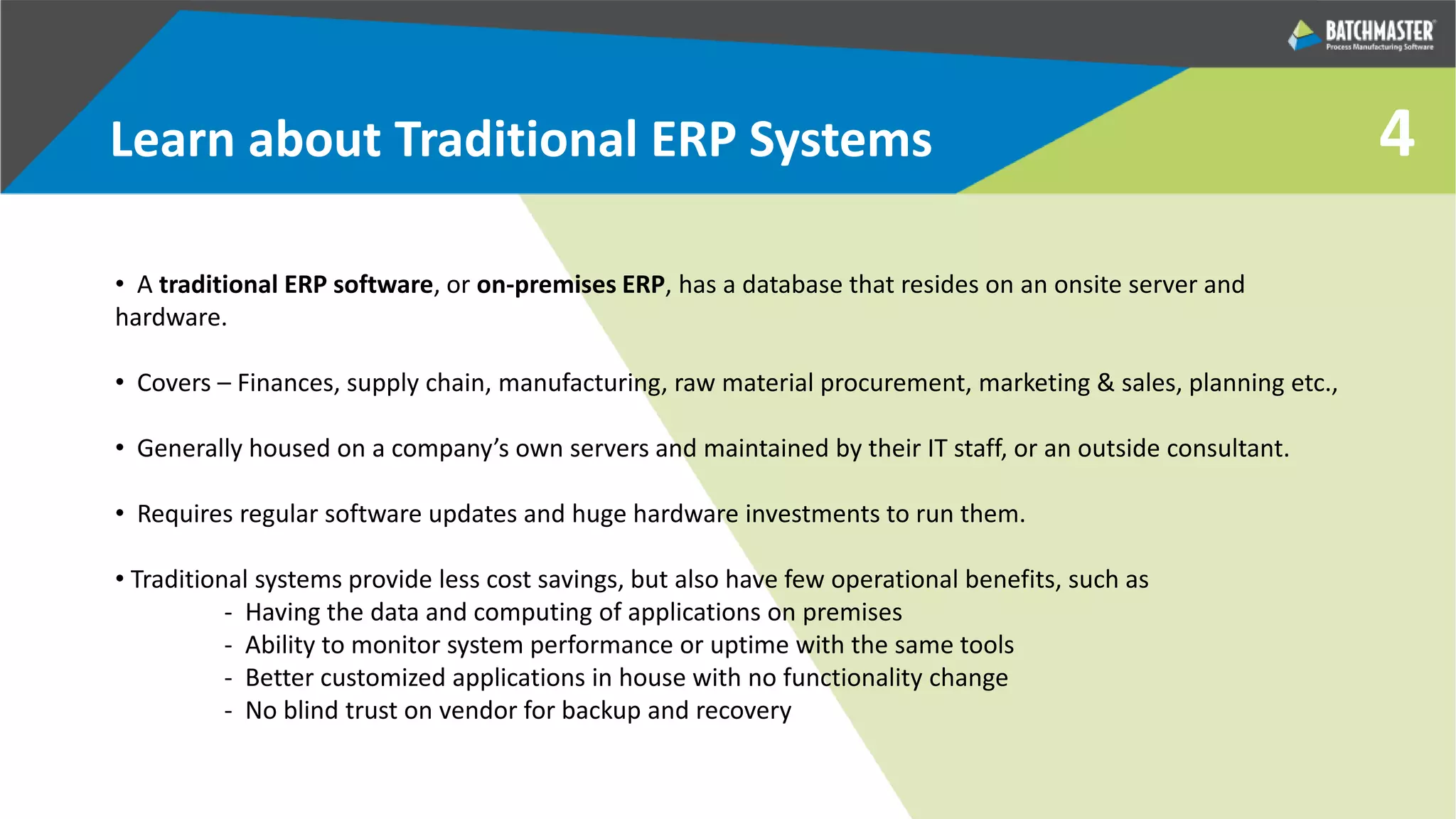 Benefits and Drawbacks of Cloud ERP vs Traditional ERP Systems | PPT