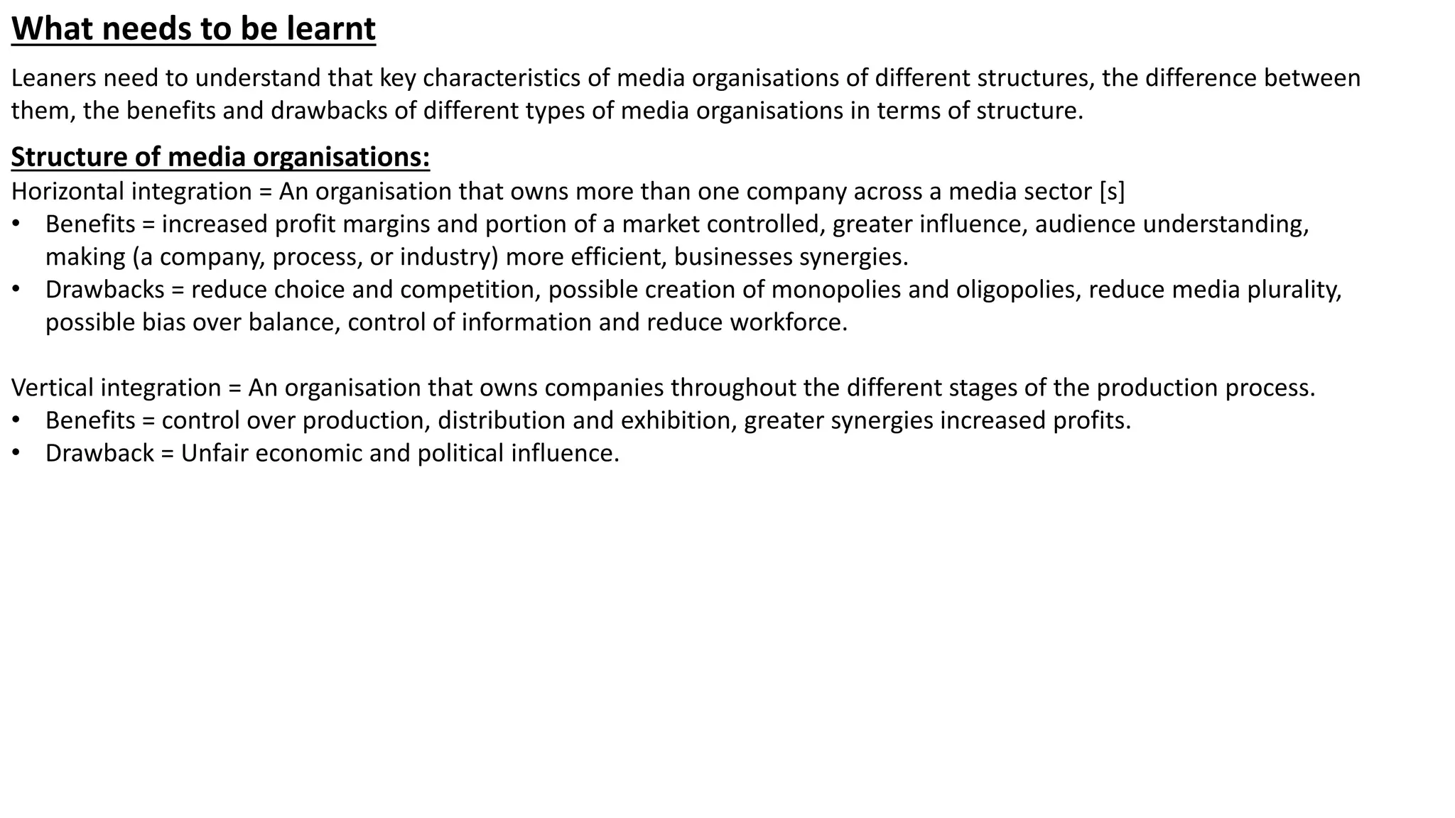Benefits and drawbacks of integration | PPTX