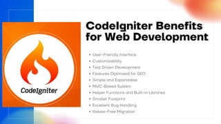 Benefits and Features of CodeIgniter.pdf | Web Development | Internet