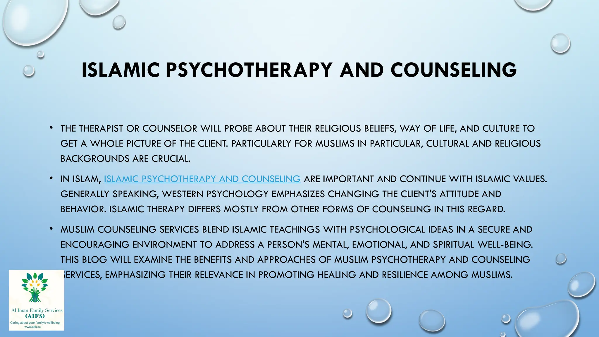 Benefits and Methods of Islamic Psychotherapy and Counseling Services ...