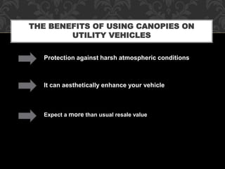 Benefits and options on toyota hilux canopy | PPTX