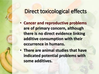 Benefits and risks of additives | PPSX