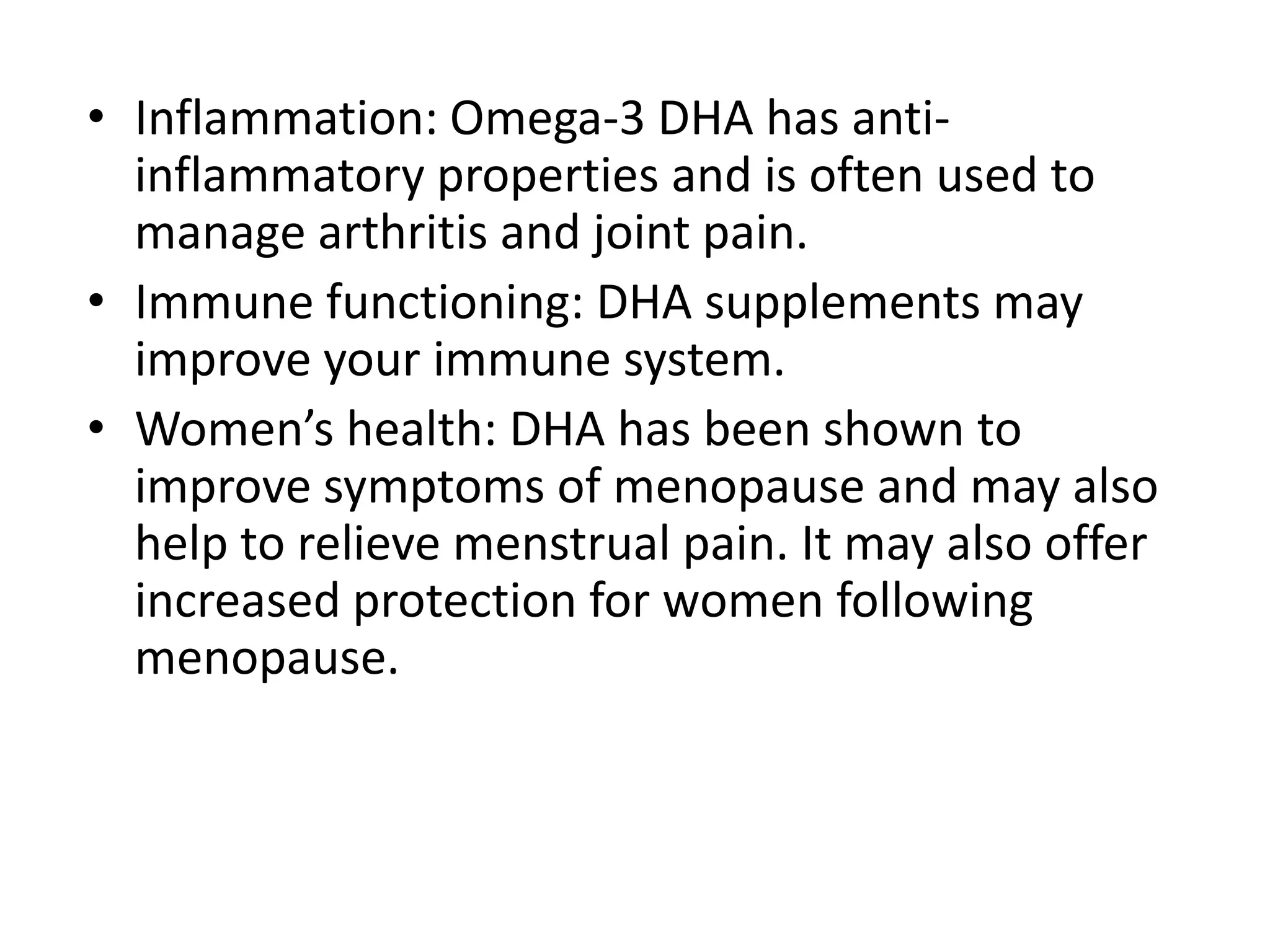 Benefits of DHA supplements | PPTX