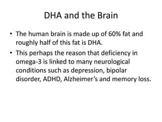 Benefits of DHA supplements | PPTX