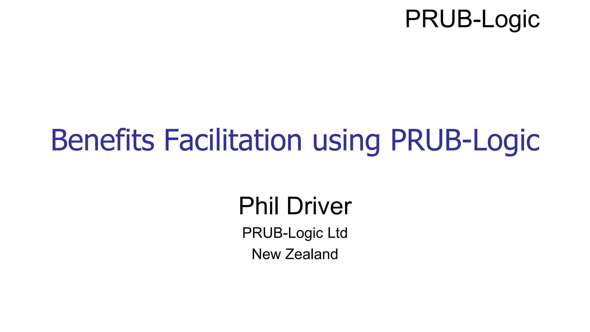Benefits Facilitation using PRUB-Logic, 1 December 2025 | PDF