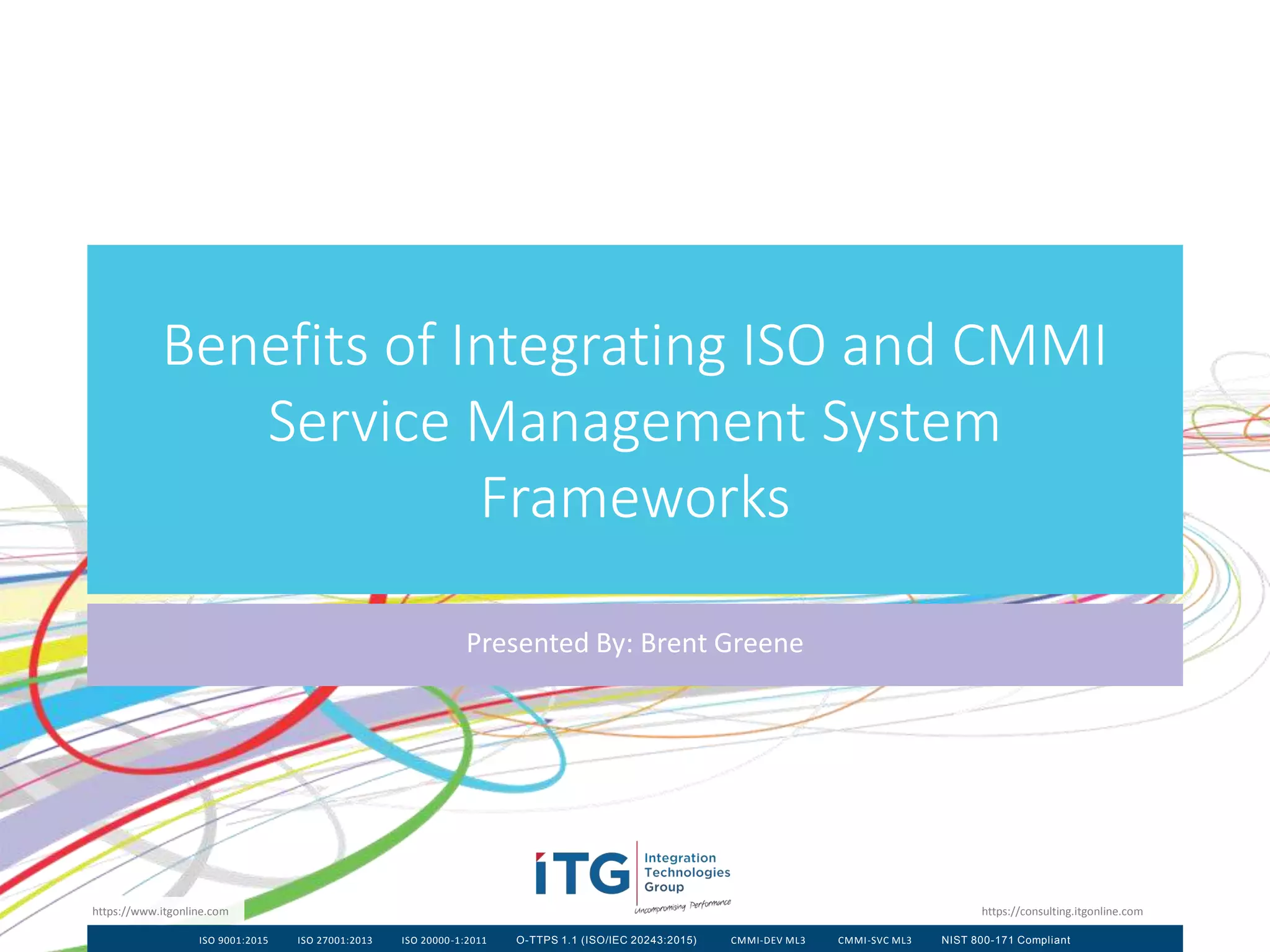 Benefits of Integrating ISO and CMMI Service Management System ...