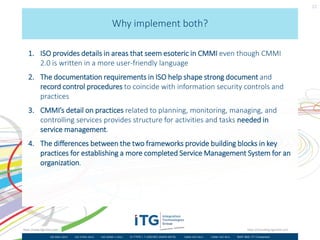 Benefits of Integrating ISO and CMMI Service Management System ...