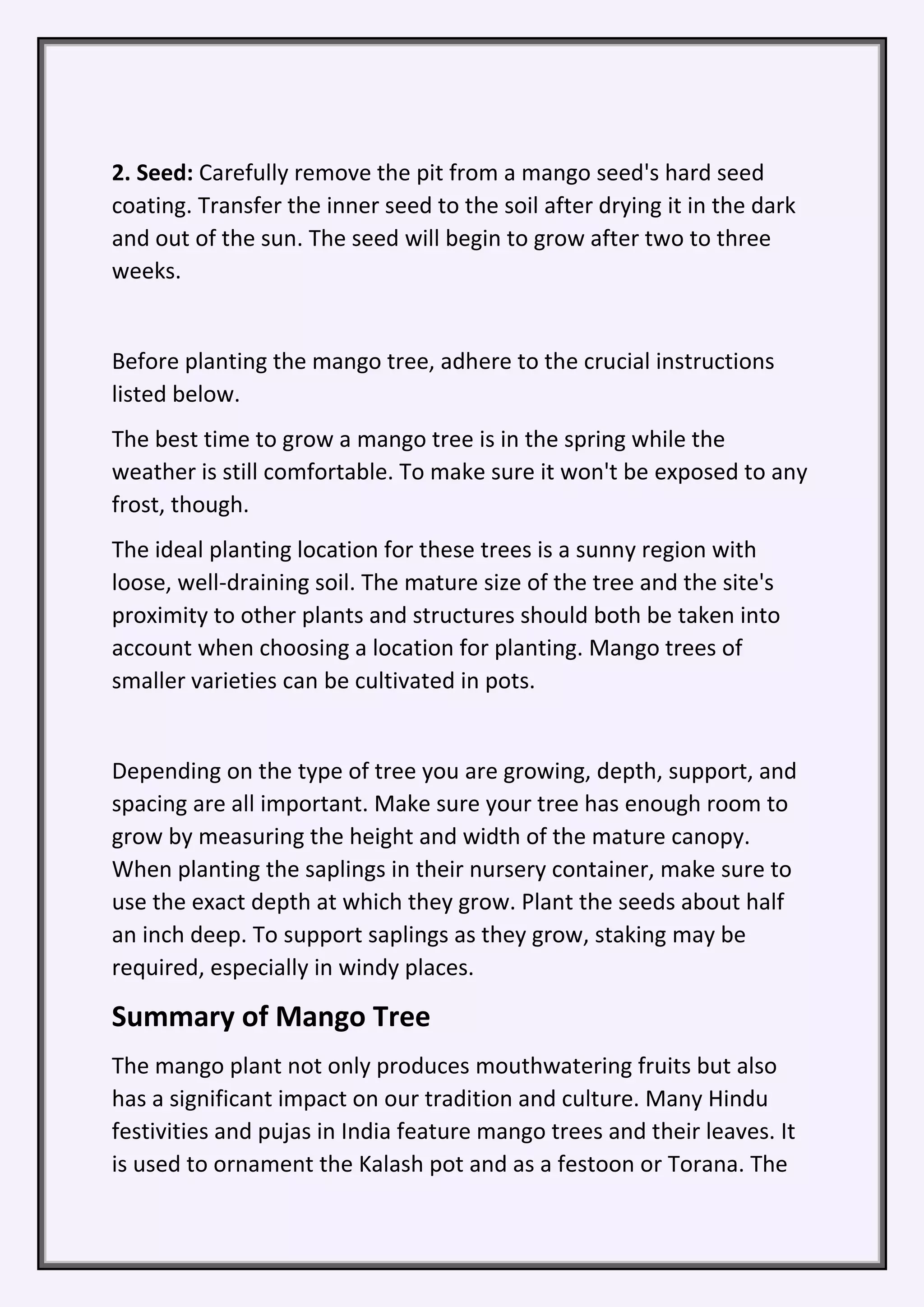Benefits, Importance, and Growing Instructions for Mango Trees.pdf