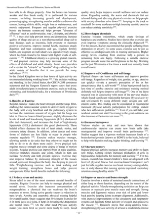 Benefits, need and importance of daily exercise. | PDF