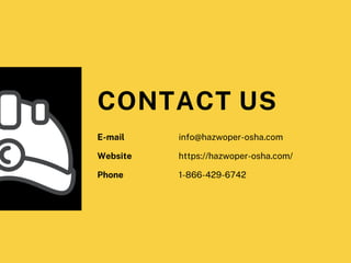 Benefits of 8 Hour HAZWOPER Refresher Training | PDF