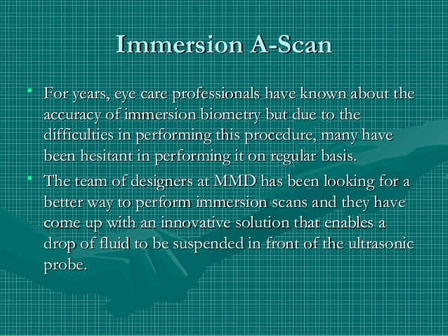 Immersion A-Scan