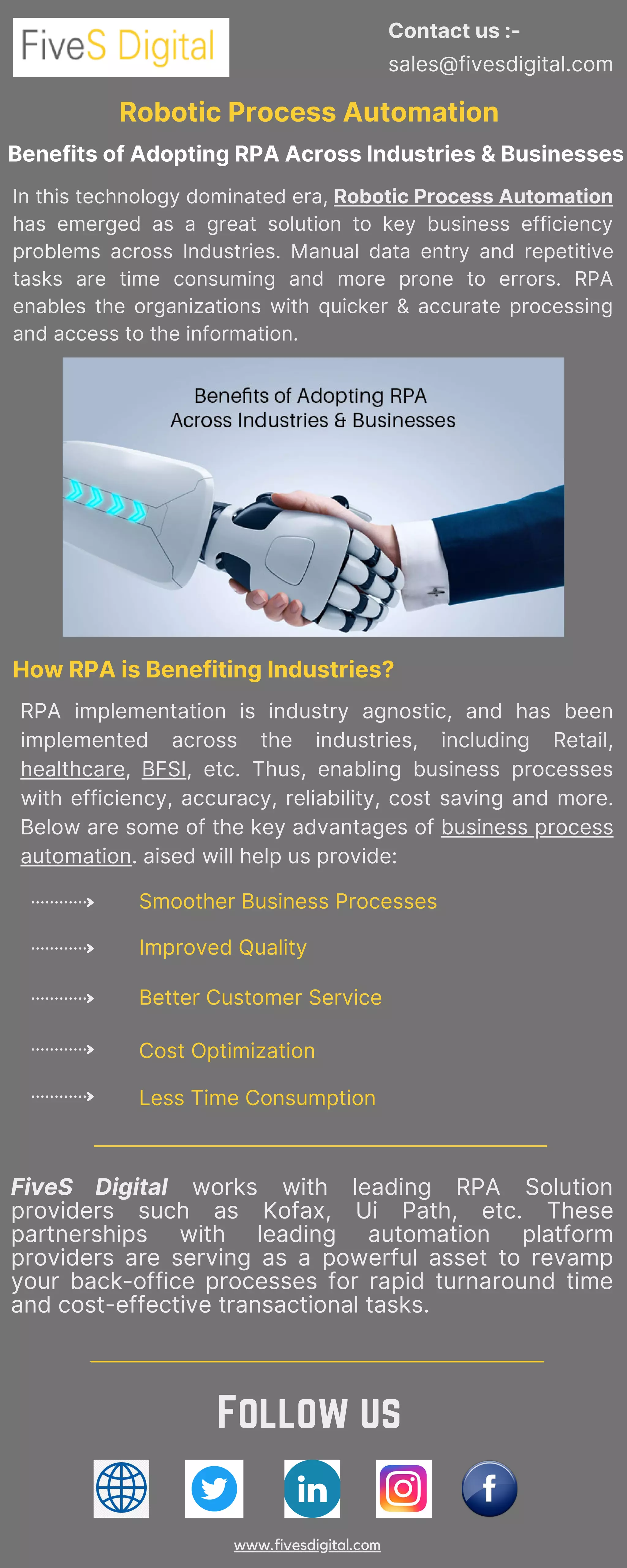 Benefits of Adopting RPA Across Industries and Businesses | PDF