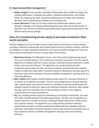 Benefits of AI in private equity amp principal investment.pdf | Private ...