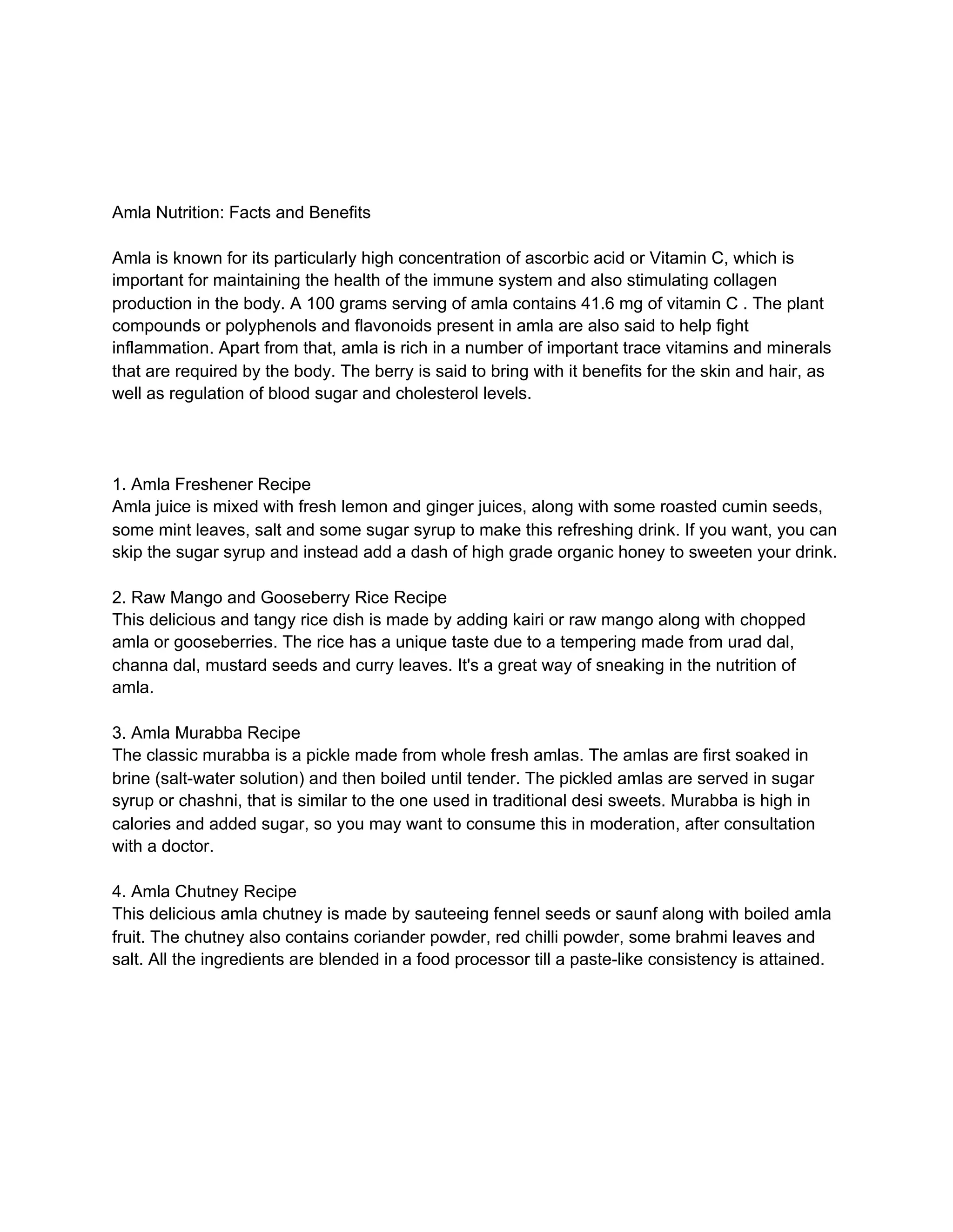 Benefits of amla | PDF