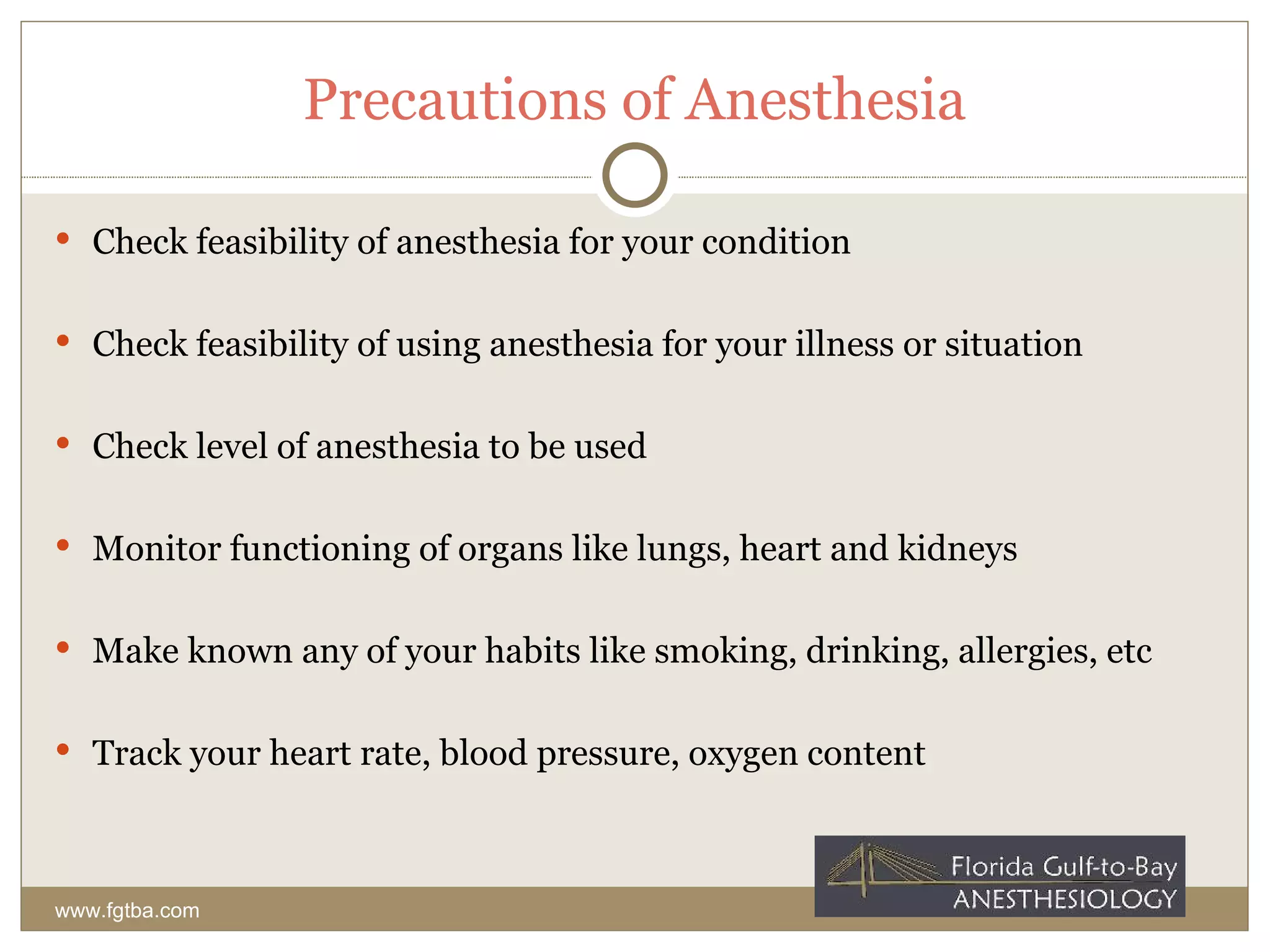 Benefits of Anesthesia | PPT