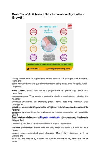 Benefits of Anti Insect Nets in Increase Agriculture Growth | PPTX ...