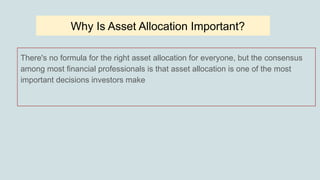 Benefits of Asset Allocation in share market | PPTX