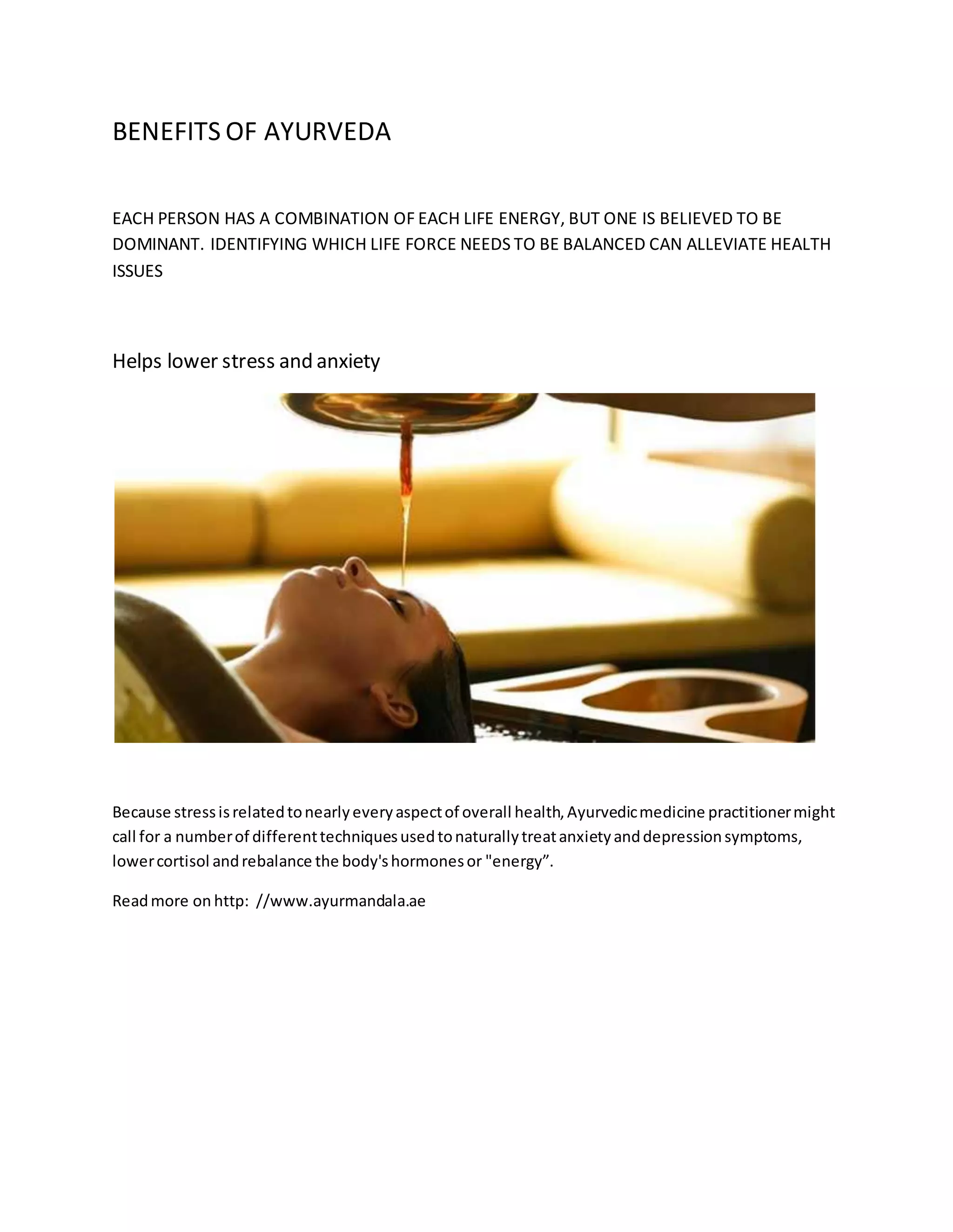 Benefits of ayurveda | PDF