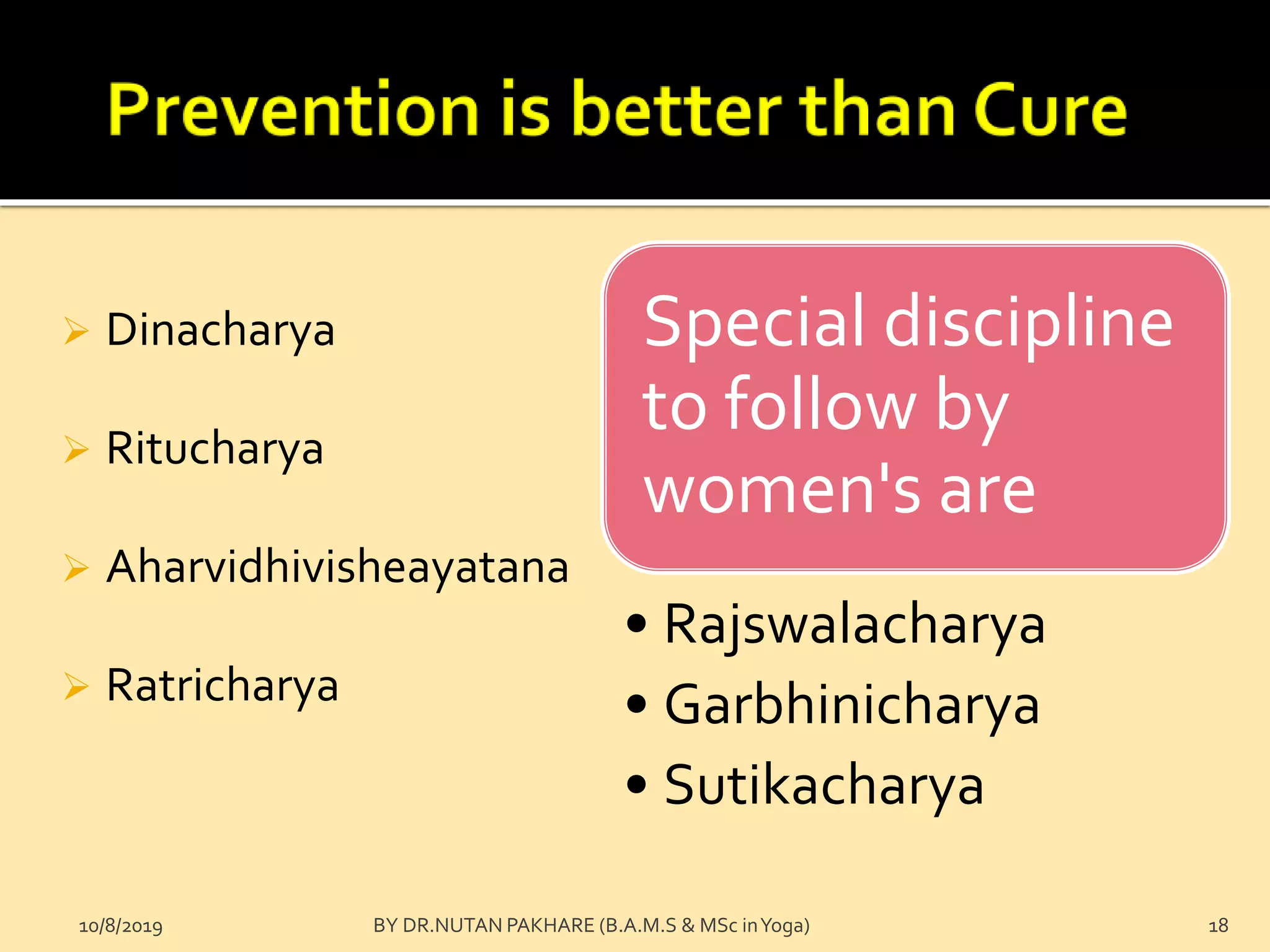 Benefits of Ayurveda for Women's Health by Dr.Nutan Pakhare | PPSX