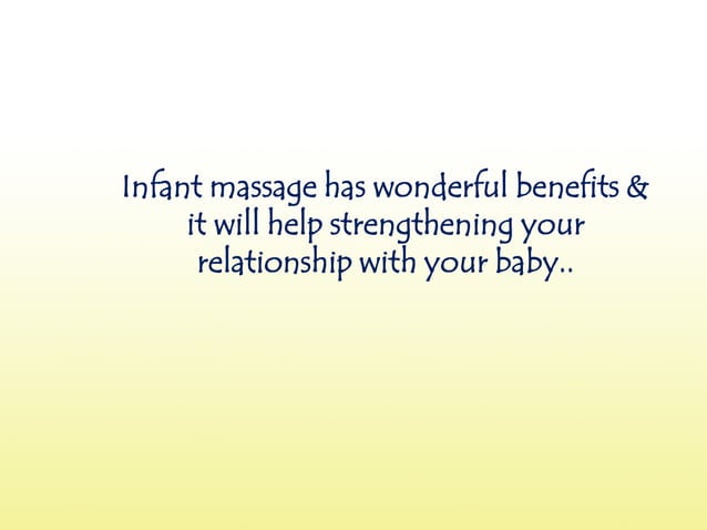 Benefits Of Baby Massage | PDF