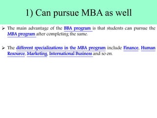 Benefits of BBA Distance Education | PPTX
