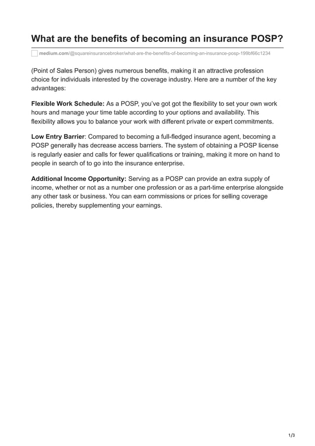 Benefits of becoming an insurance POSP.pdf