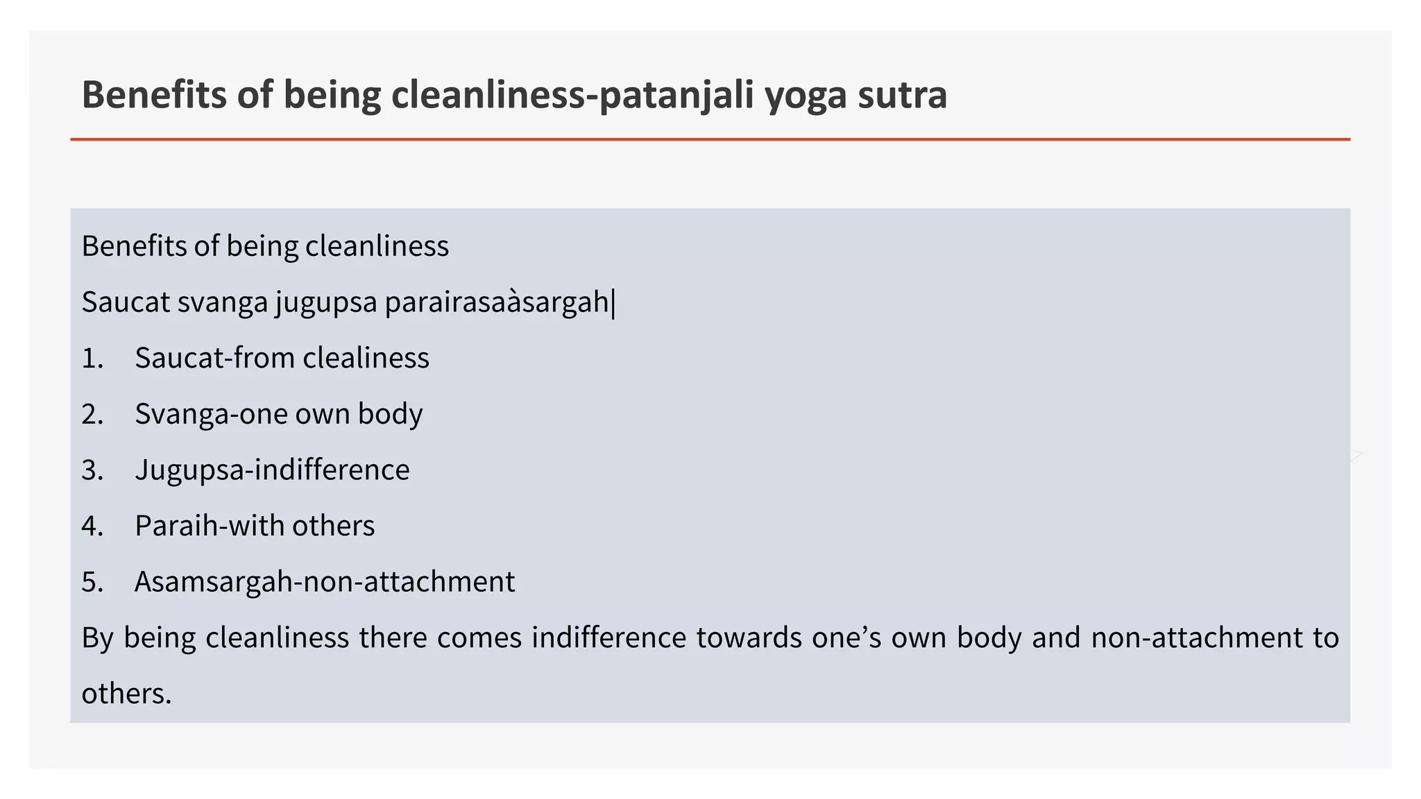 Benefits of being cleanliness patanjali yoga sutra | PDF