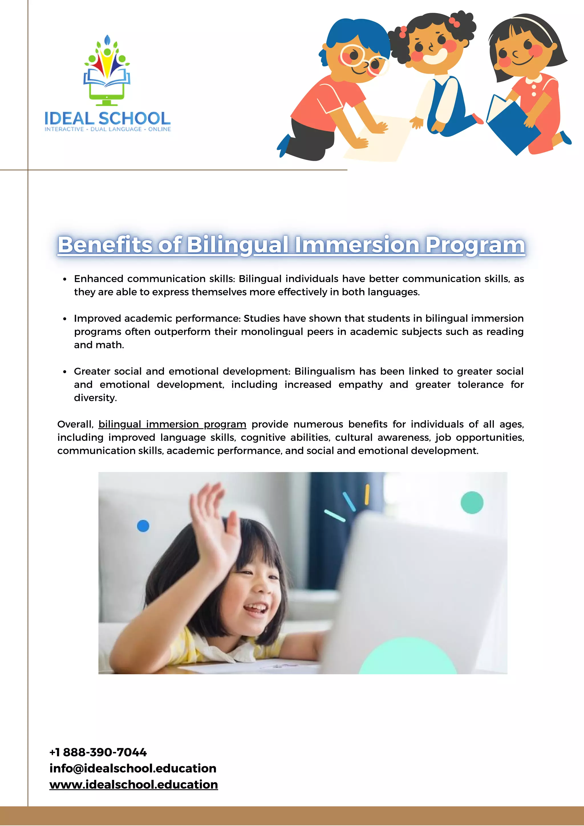 Benefits of Bilingual Immersion Program | PDF | Special Education ...