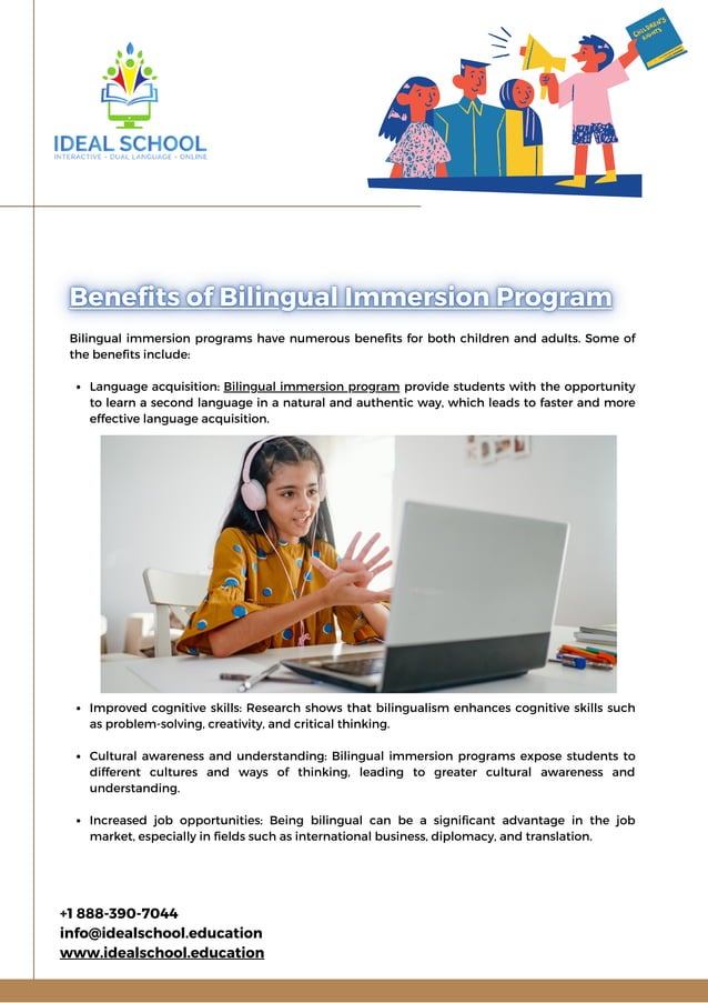 Benefits of Bilingual Immersion Program | PDF | Special Education ...